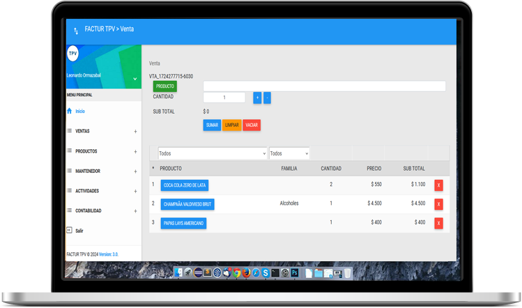 TPV - Terminal de Punto de Ventas
